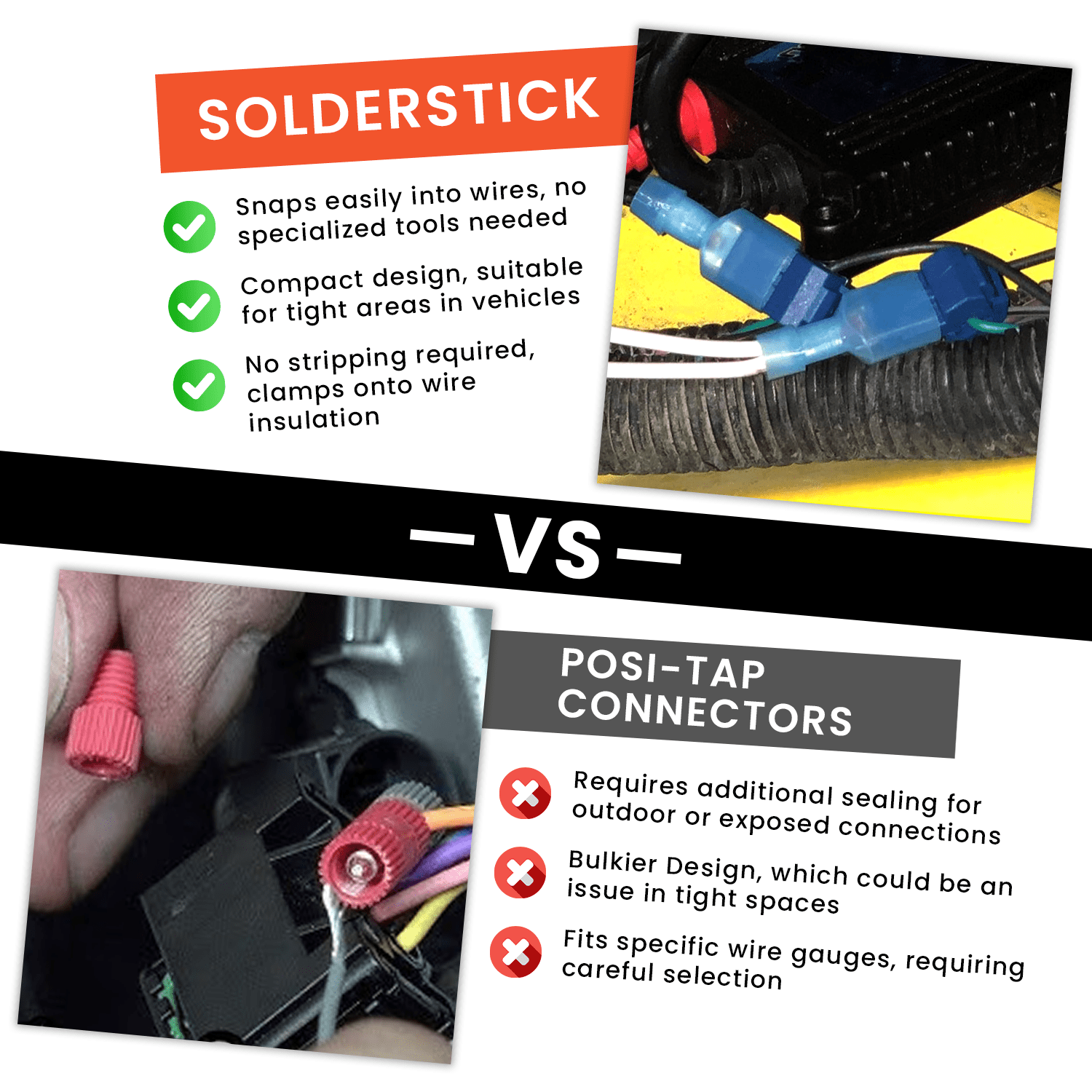 T Tap Wire Connectors | SolderStick Terminals